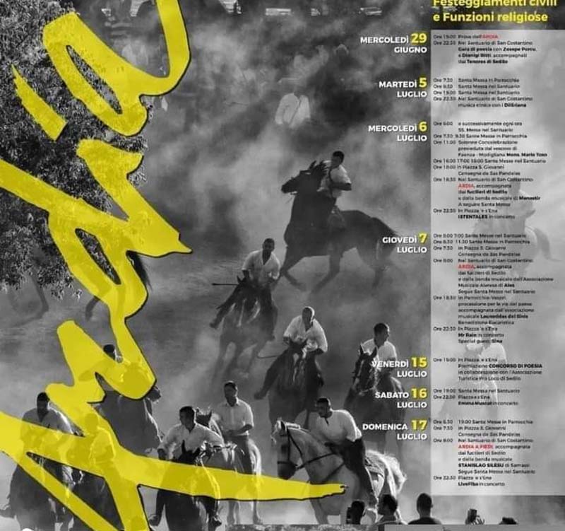 Ardia Sedilo 2022 torna quest'anno: programma dal 29 giugno al 17 luglio!