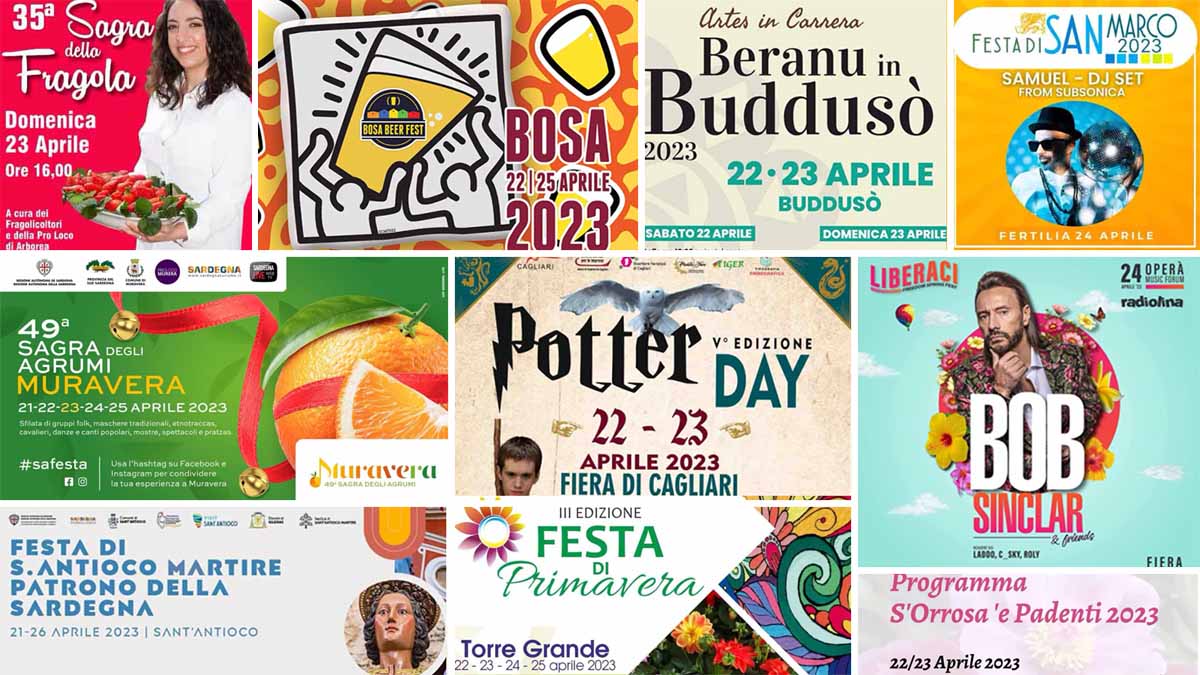 Weekend 21, 22, 23, 25 aprile 2023: Sagre, eventi e concerti in Sardegna!